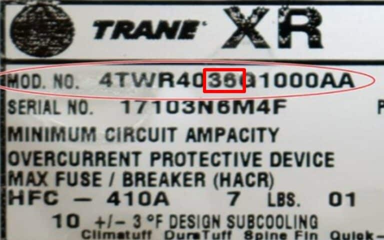 How Many Tons is my Trane Air Conditioner?