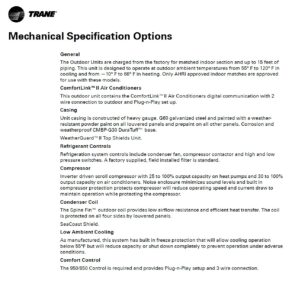 Trane XV20i Installation Manuals Download