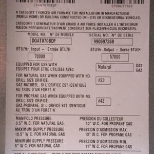 Determine Coleman HVAC Age from Serial Number