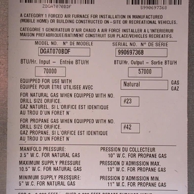 Determine Coleman HVAC Age from Serial Number