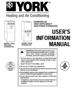 York Furnace Manuals