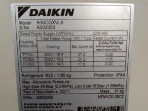 Daikin Serial Number Lookup